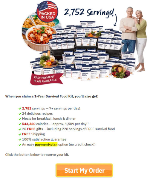 4Patriots Food Supply – 1 Year Emergency Food Kit for Survival